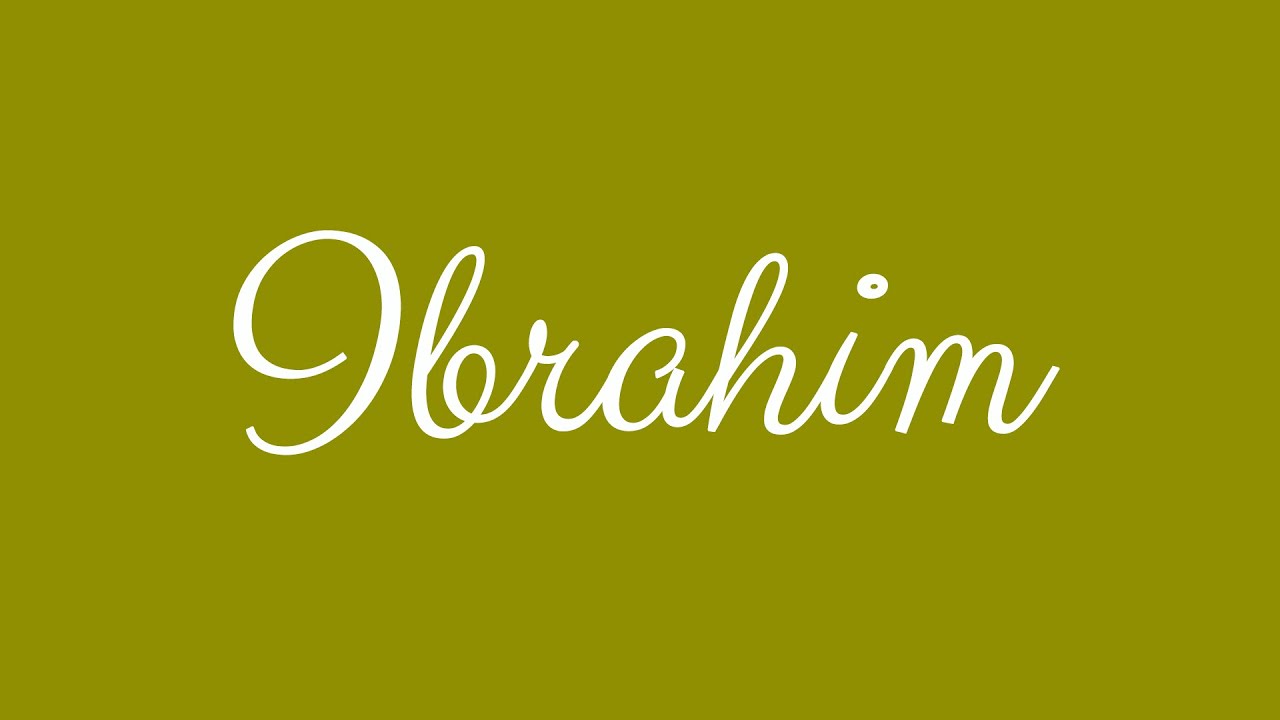 Learn how to Sign the Name Ibrahim Stylishly in Cursive Writing - YouTube