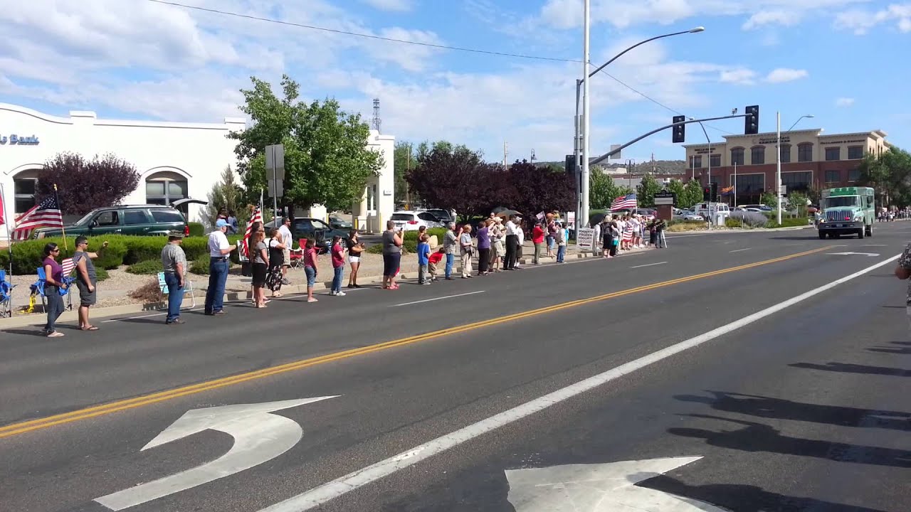 The 19 fallen fire fighters Prescott AZ procession - YouTube
