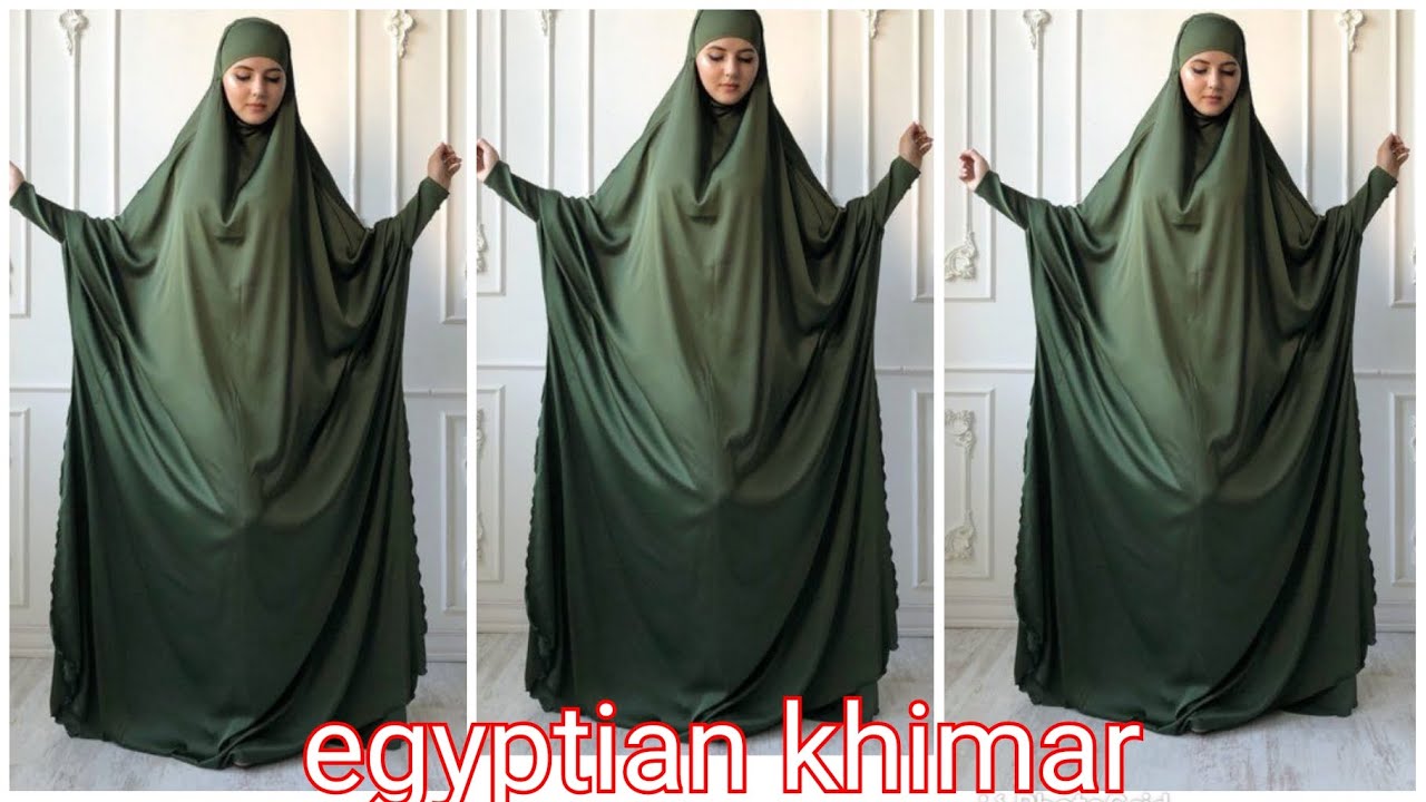 Egyptian khimar(cutting and stitching) tutorial - YouTube