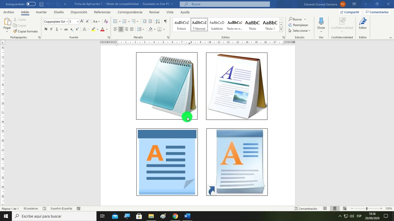 RECONOCEMOS EL ICONO DE WORDPAD 2DO GRADO - YouTube