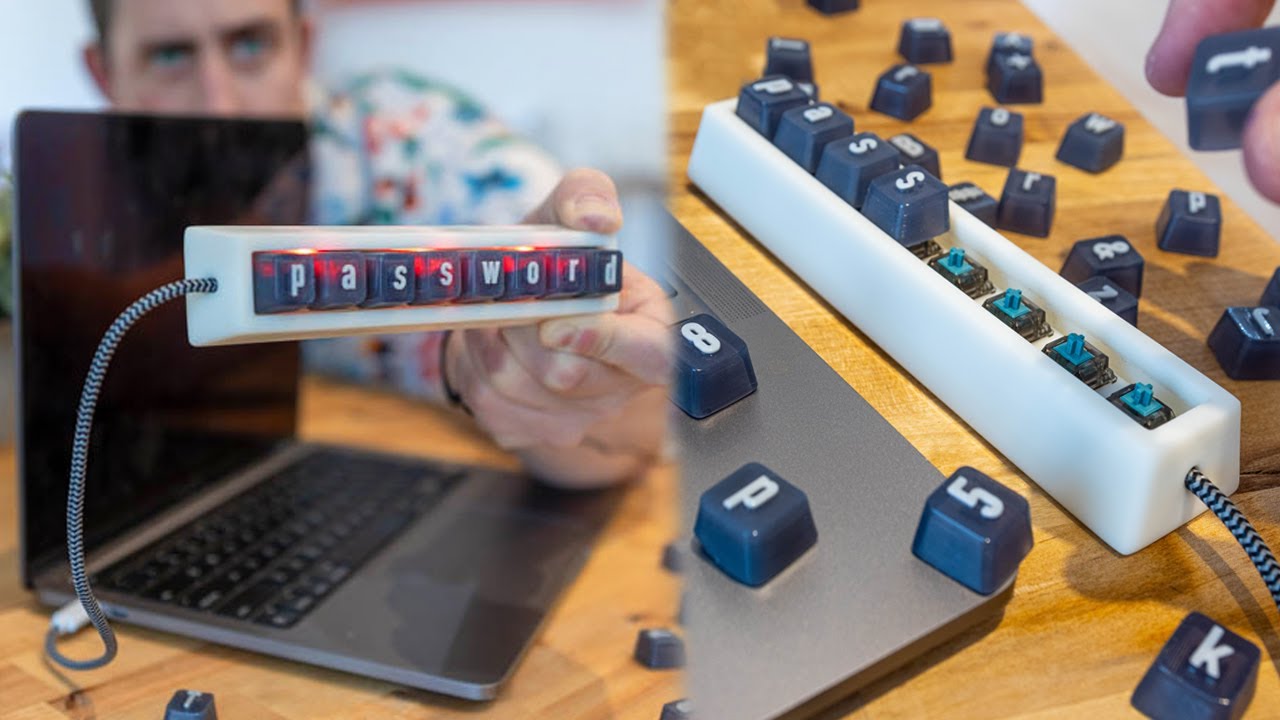 This keyboard can only type your passwords - YouTube