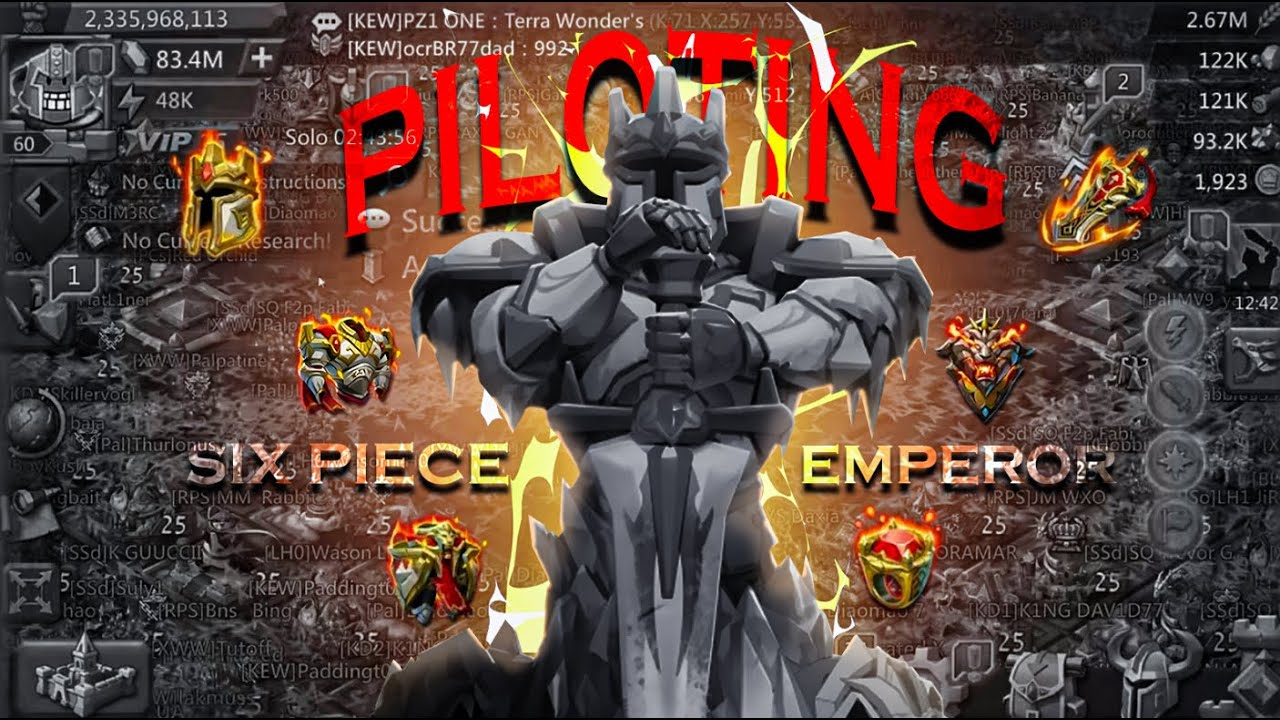 PILOTING 6 PIECE EMPEROR! ocrBR 77 WON EMPEROR! - PART 2 - Lords Mobile ...