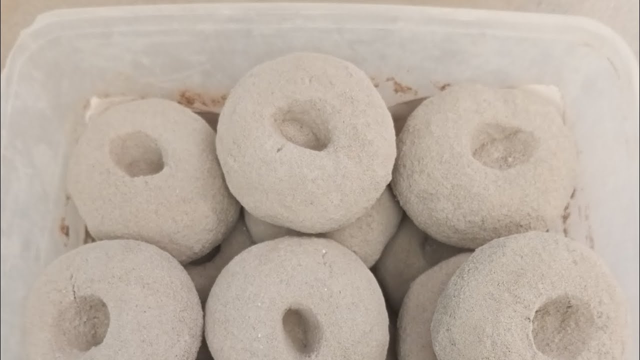 #ASMR pure Cement donut jumbo #Crumble dipping in Water so #Satisfying ...