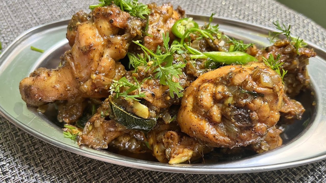 Pepper Chicken Fry Recipe | Pepper Chicken Dry #chickenfry - YouTube