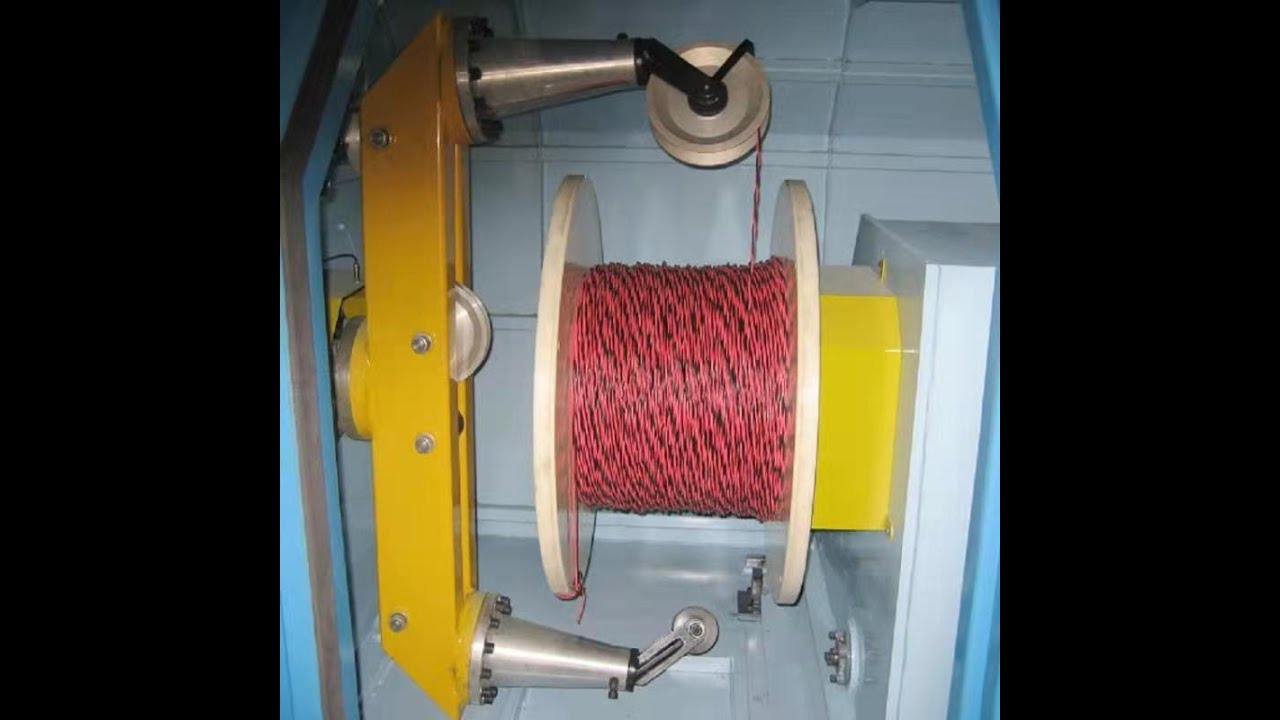 cantilever single twist machine with concentric taping - YouTube