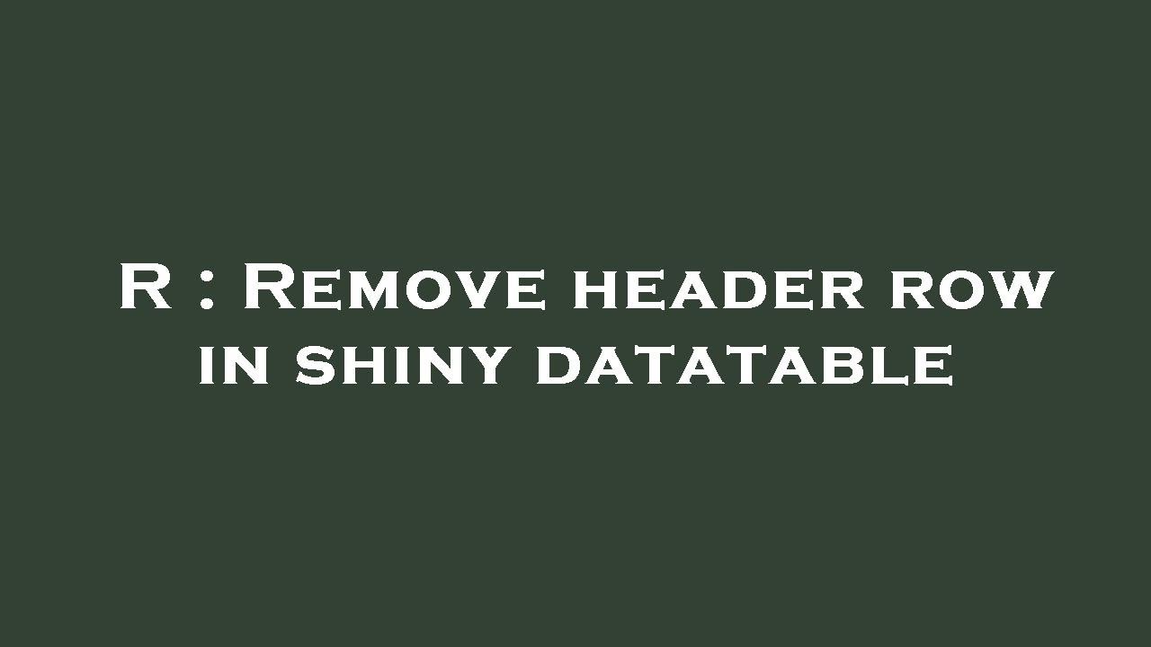 How To Remove Header Row In Power Query Printable Forms Free Online