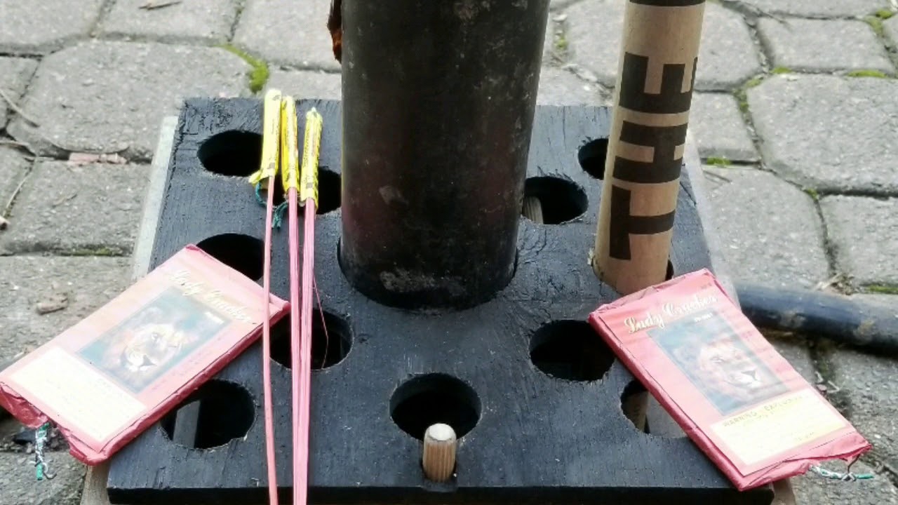 Lighting BC bottle rockets in the Musket shot - YouTube