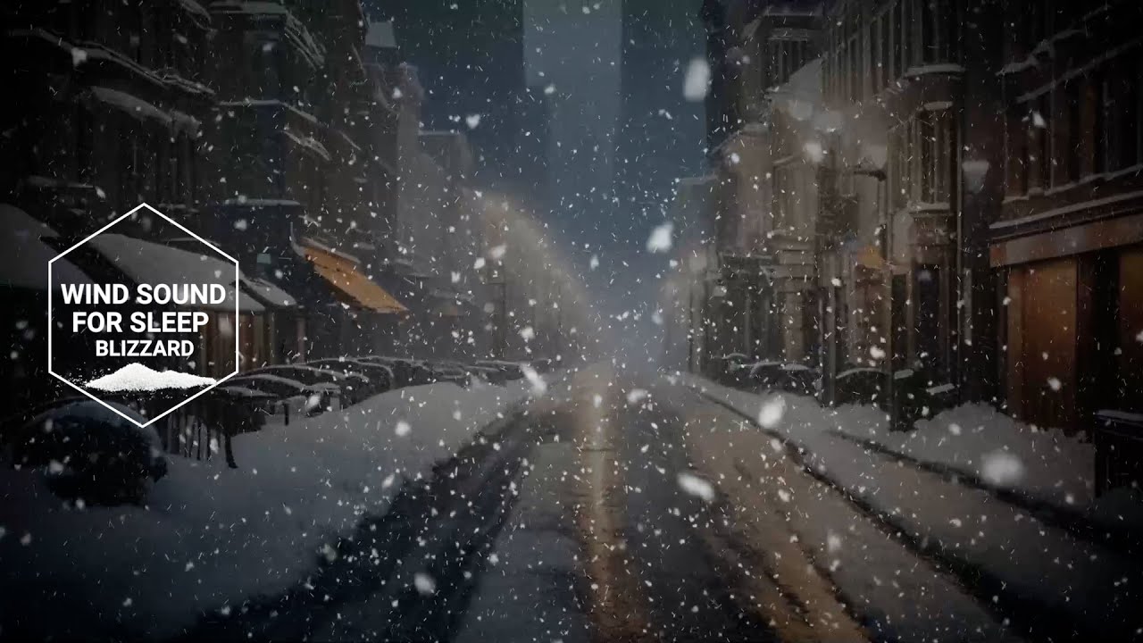 ️Howling Blizzard Sounds Heavy Wind Snow Snowstorm Sounds For Sleeping ...