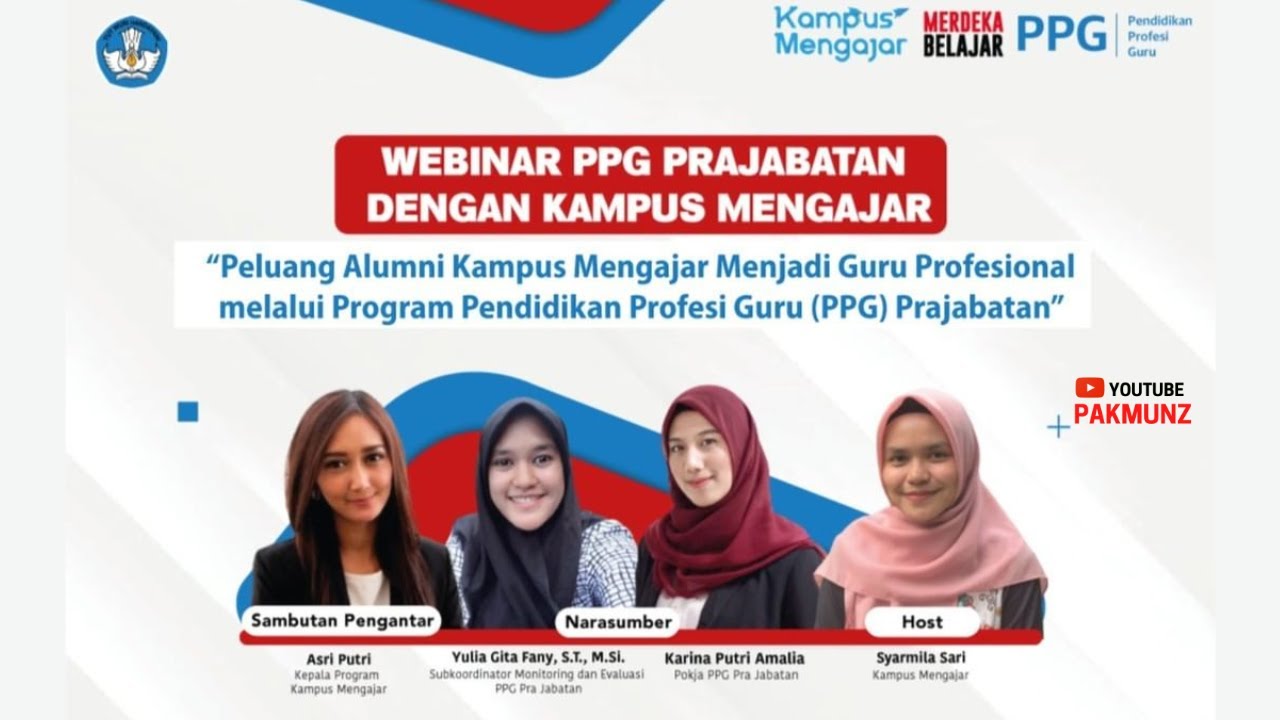 🔴 Live -Webinar PPG Prajabatan - Peluang Alumni Kampus Mengajar menjadi ...