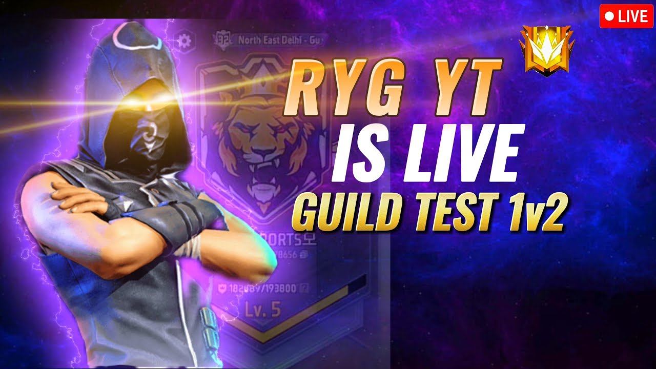 RYG YT IS LIVE 🔴 ! 1VS2 GUILD TEST LEGEND PLAYER JOIN YTㅤɆ-SPORTS 모 ...