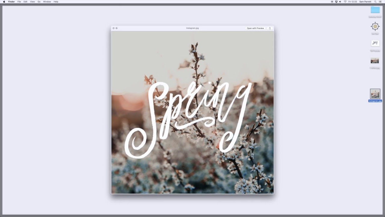 Overlay text onto an Instagram photo using Photoshop - YouTube
