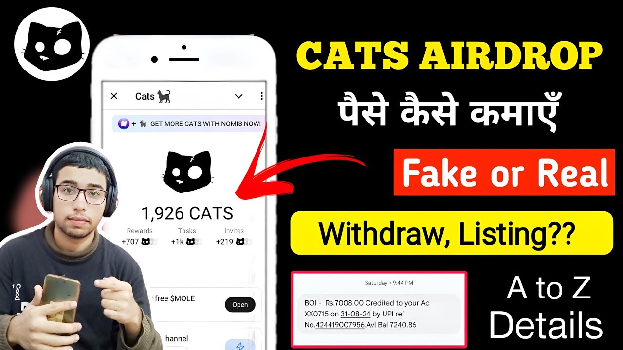 Cats Airdrop Update | Cats Mini Game Real or Fake | Cats Telegram Mini ...