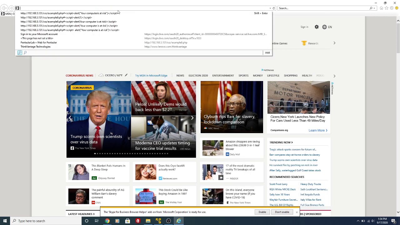 XSS Lab Example 9 - YouTube