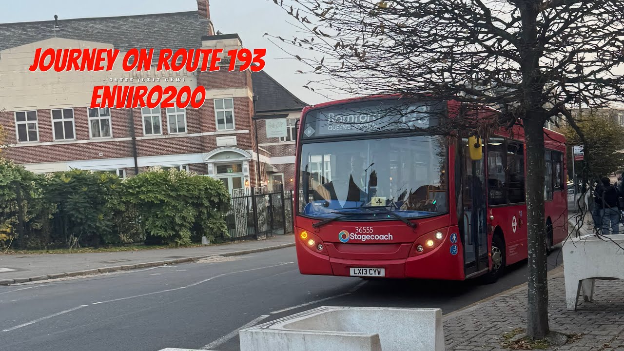 Journey on Route 193 - Enviro200, 36555 (LX13 CYW) - YouTube