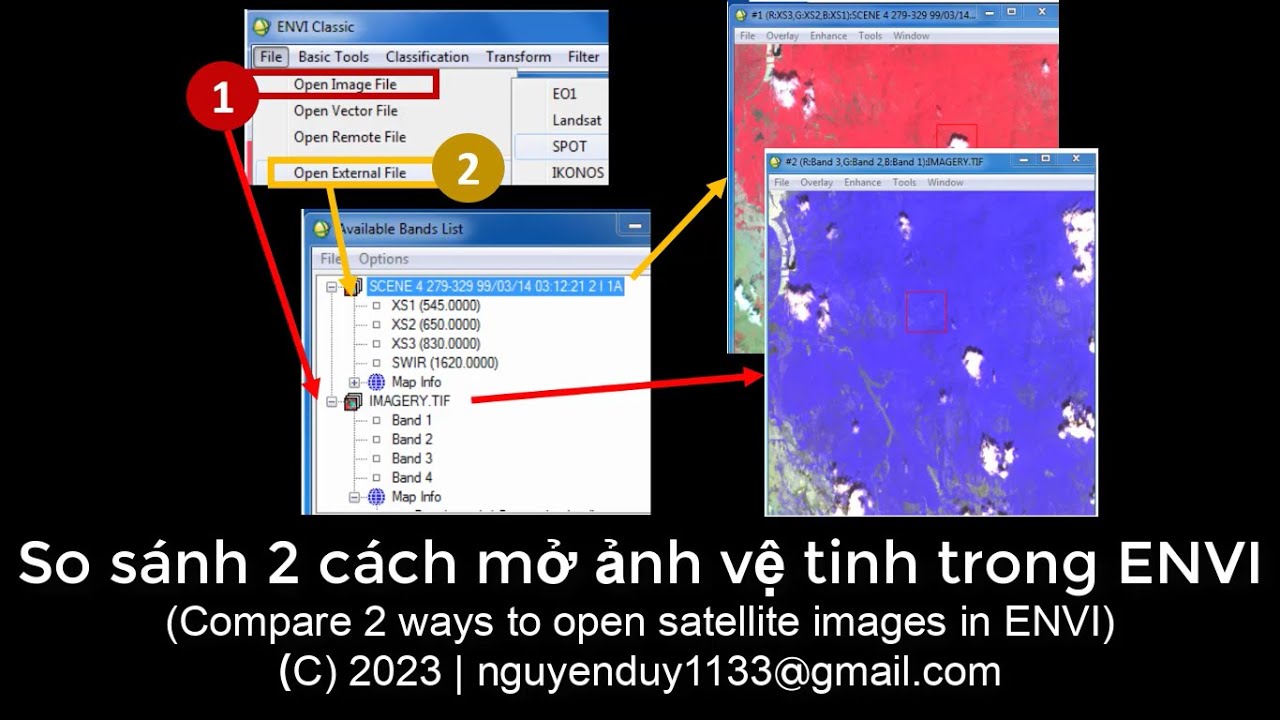 [ENVI] So sánh 2 cách mở ảnh vệ tinh (Compare 2 ways to open satellite ...
