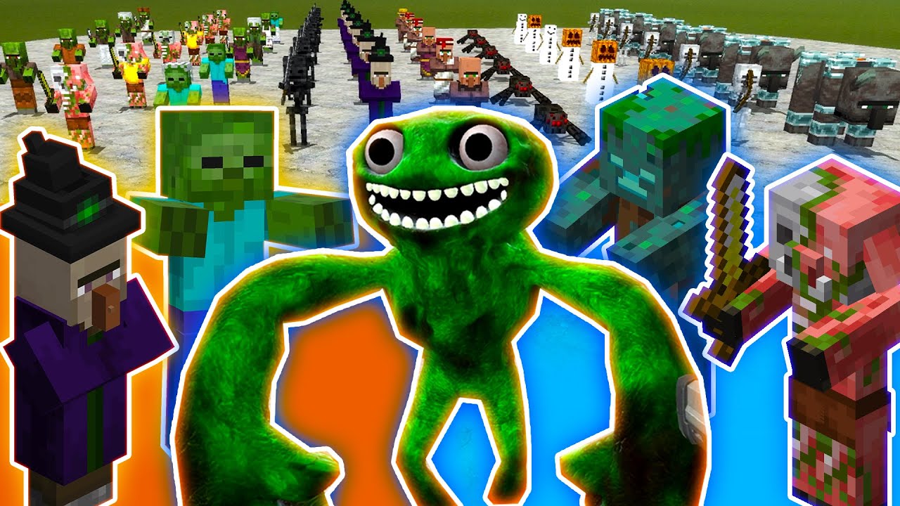 GARTEN OF BANBAN JUMBO JOSH VS MINECRAFT MOBS / COMPILATION - YouTube