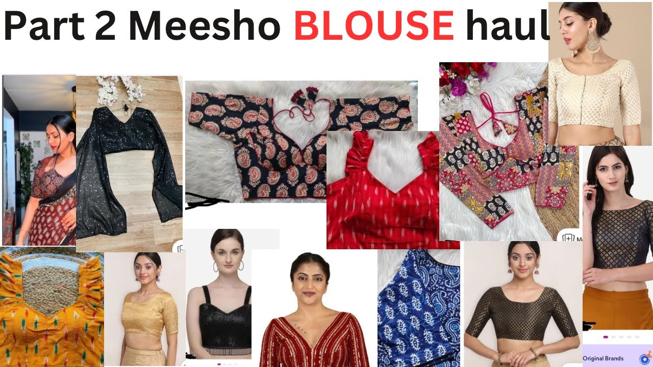 Starts from 200 Readymade designer blouse haul from Meeshol new ...