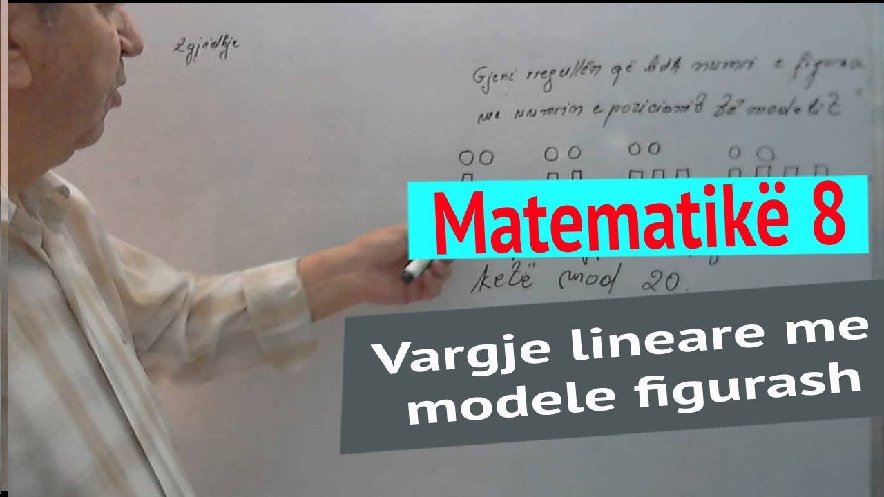 Matematika 8/ Vargje lineare me modele figurash - YouTube