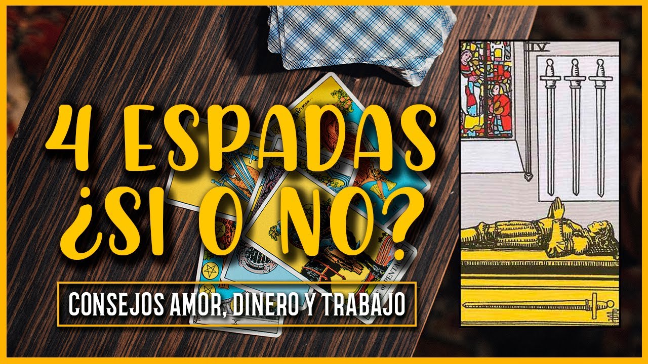 🔻 4 de Espadas en el Tarot ¿Sí o No? interactivo | cuatro espadas Tarot ...