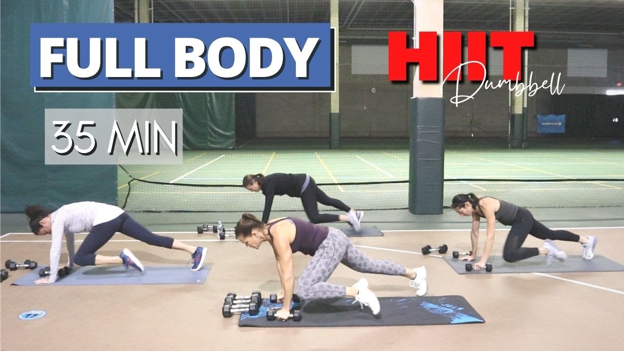 35 MIN Full Body HIIT #33 Workout Dumbbells | at Home Strength + Cardio ...