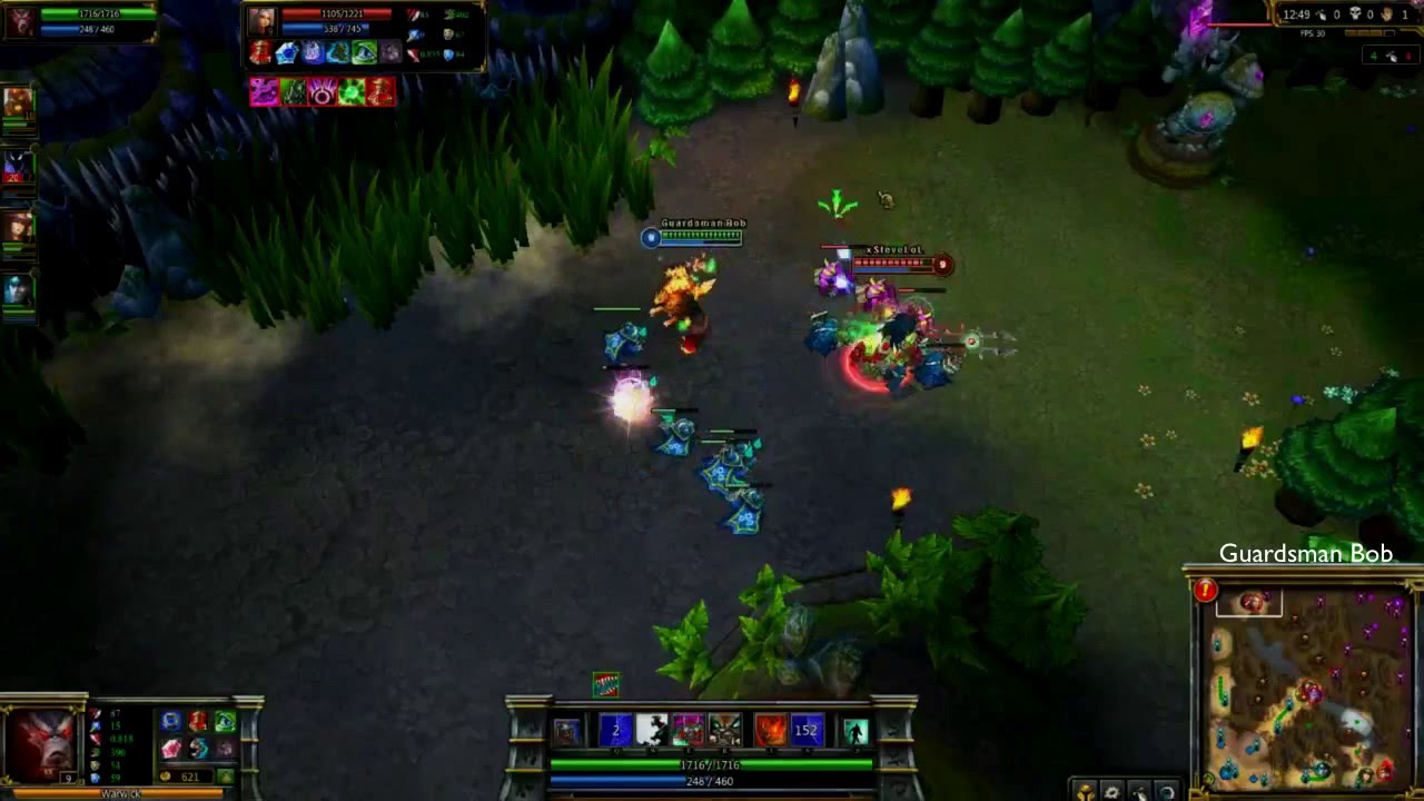 League of Legends| WarWick Gameplay 1 - Guardsman Bob - YouTube
