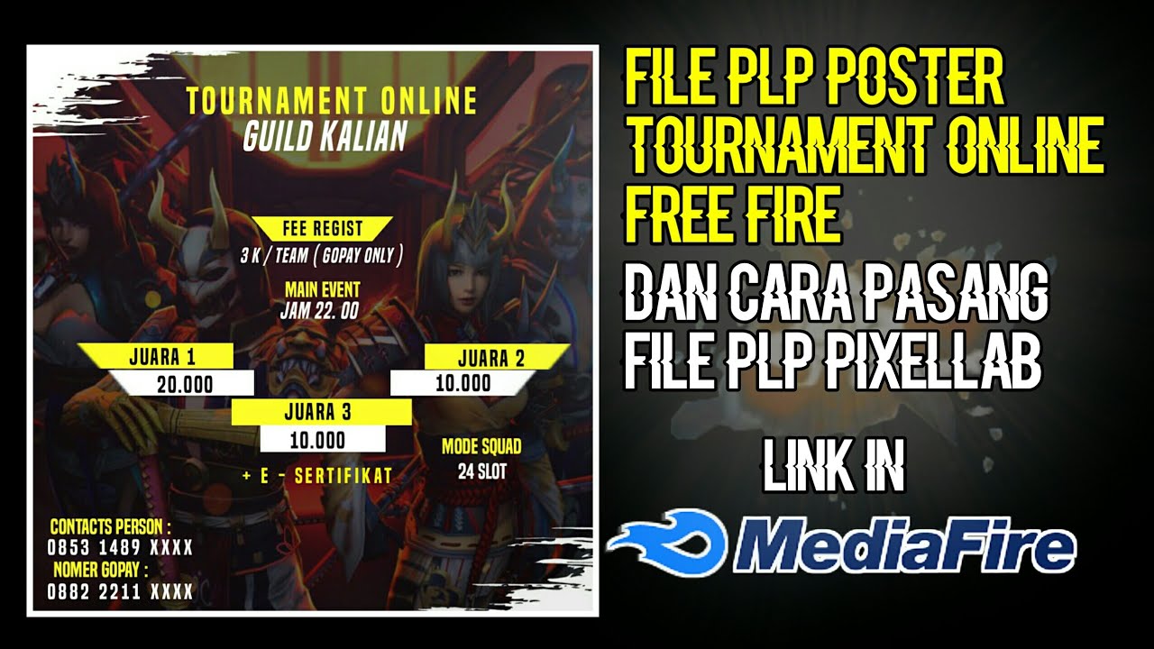 Bagi - Bagi File PLP Poster TOURNAMENT ONLINE FF || TUTORIAL CARA ...