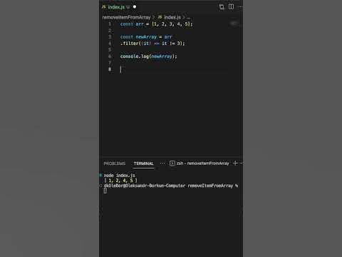 How to remove item from the array in JavaScript #shorts - YouTube