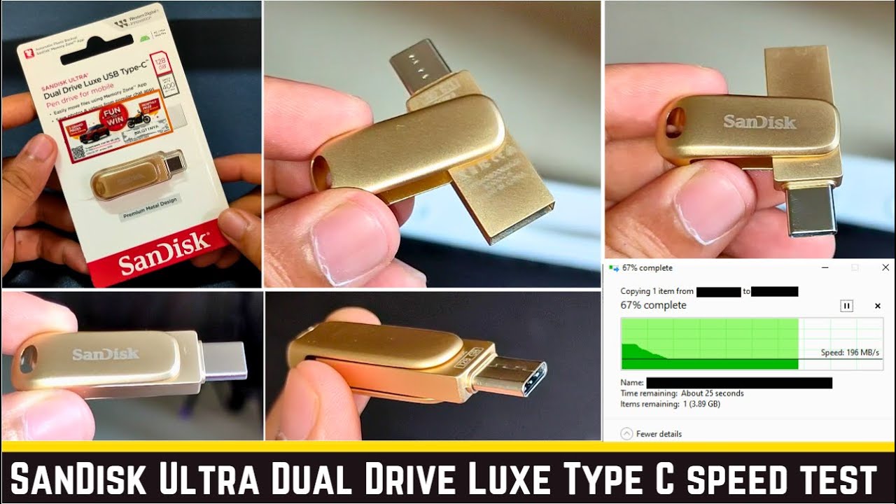 SanDisk Ultra Dual Drive Luxe Type C, 64GB USB 3.2 Pen Drive | Copy ...