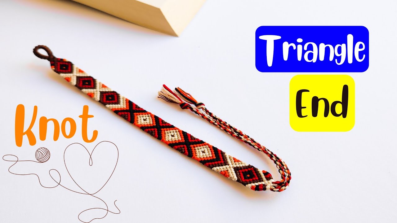 Easy Tutorial Triangle Ends | Diamond Friendship Bracelets - YouTube