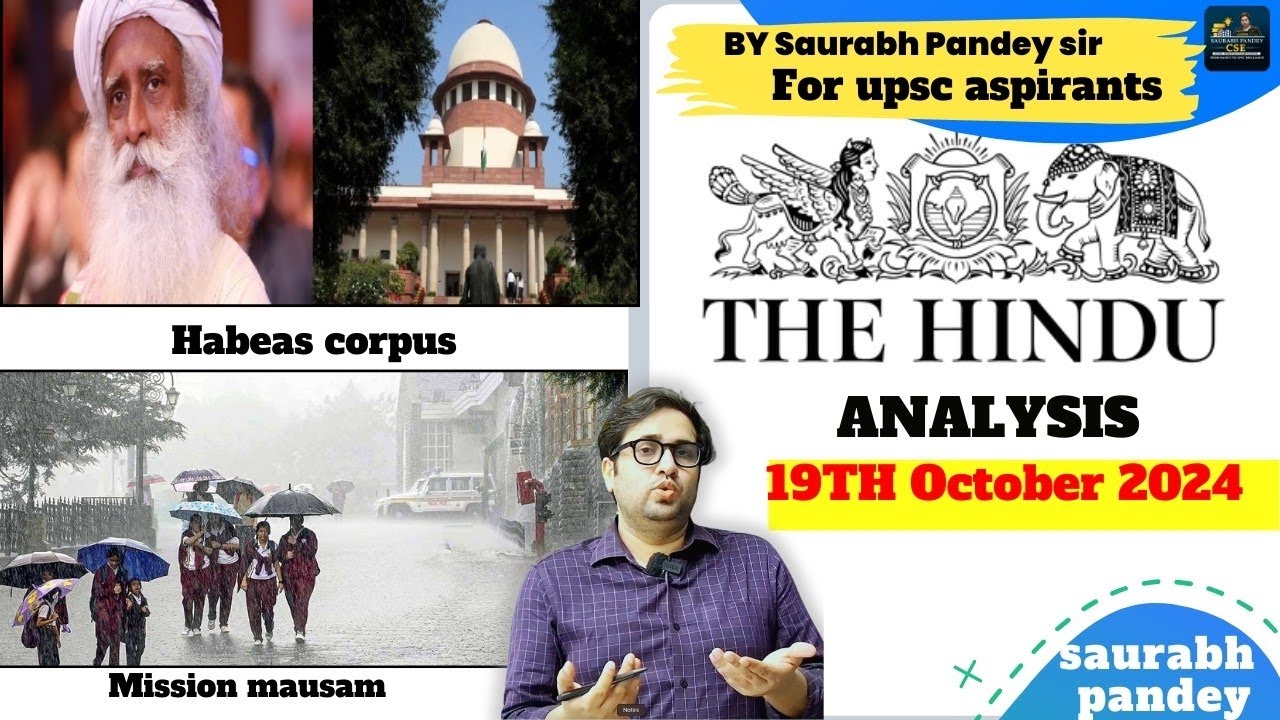 19th October 2024 | The Hindu Editorial & News Analysis | Daily current ...