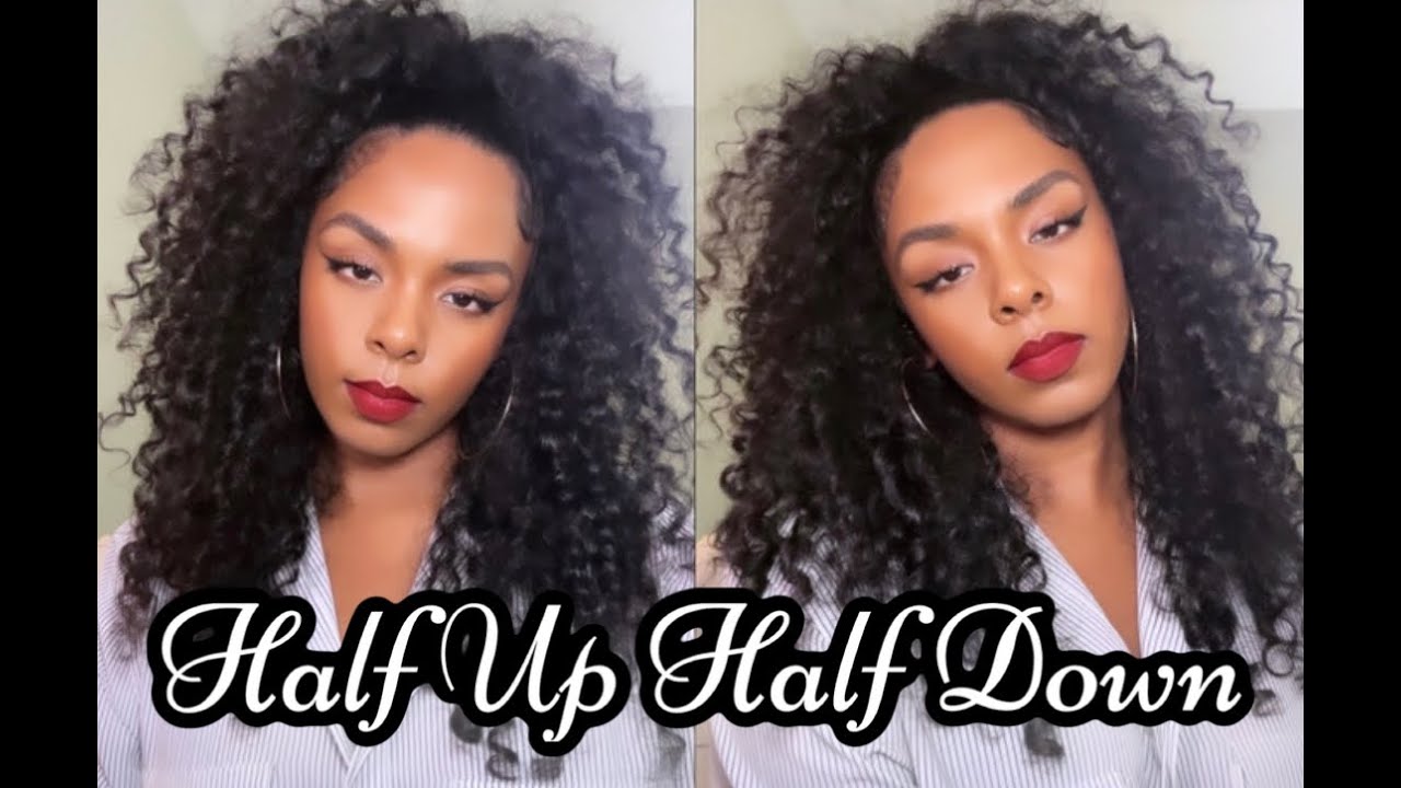 Half Up Half Down Curly Hair Style | Soft Dramatic Hair Styles | Kibbe ...