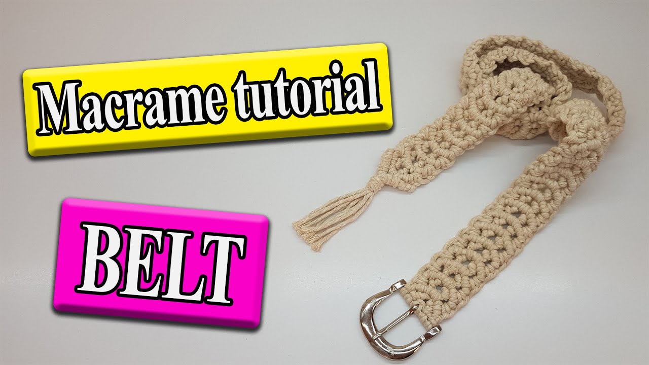 macrame tutorial: macrame BELT | (new design) - YouTube
