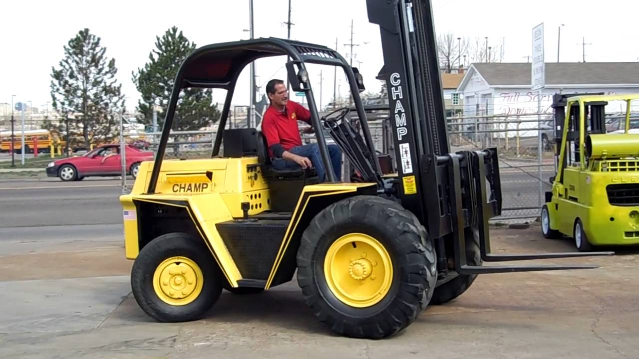 Western Material Handling #D20427C Champ Rough Terrain forklift - YouTube