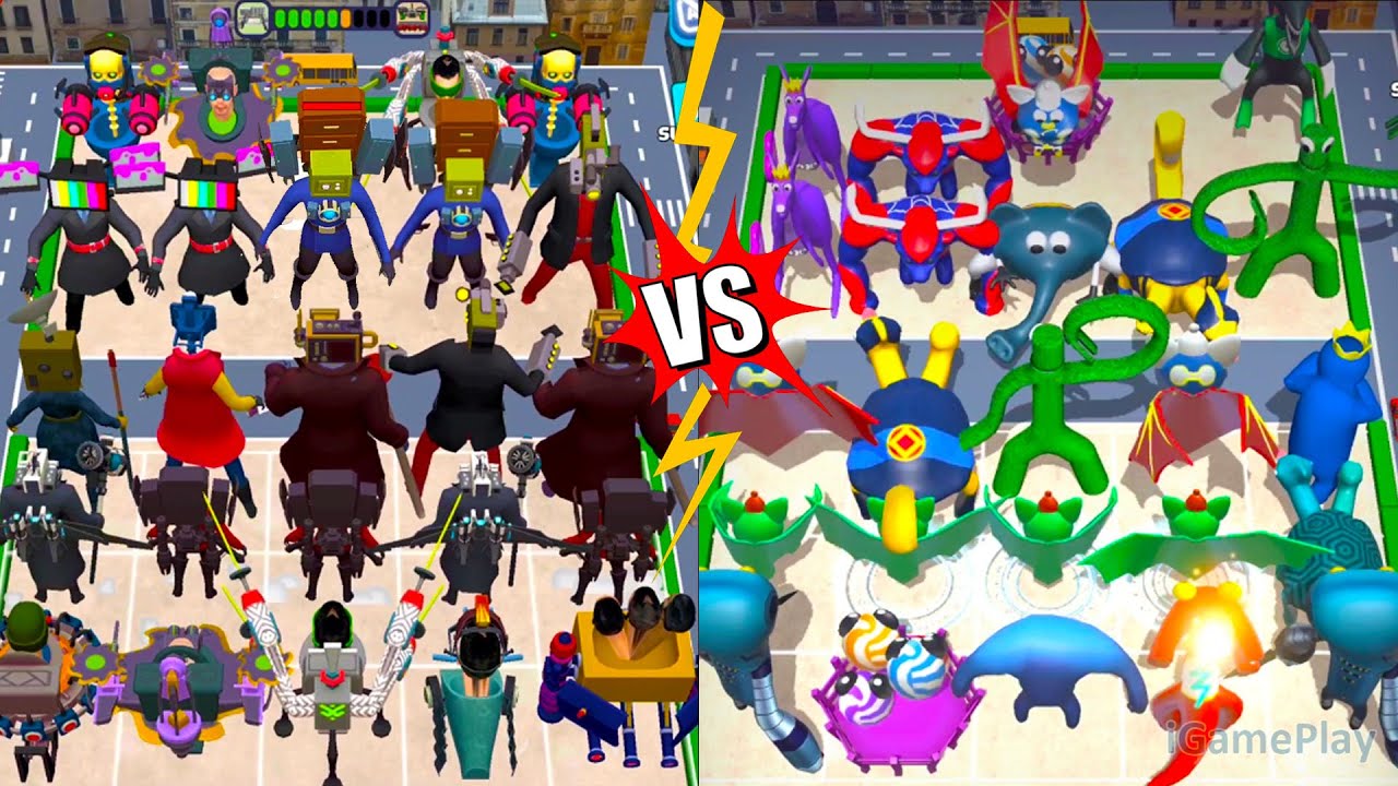Merge Color Friends Mods Vs Toilet Monster Merge War, Merge Battle ...