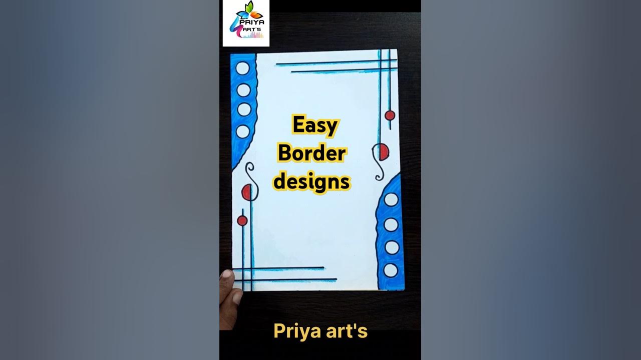 10 easy border designs | border designs for project | top 10 border ...
