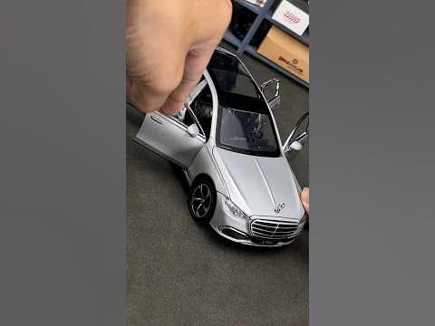 Model of Mercedes S400l with classy silver color #diecast #satisfying #modelcars #diecastcar ...