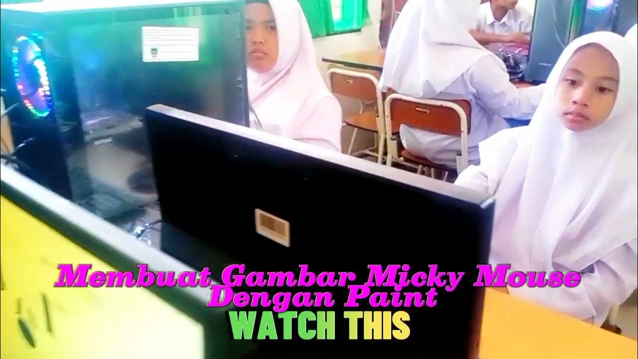 Membuat Gambar Mickey Mouse Dengan Menggunakan Aplikasi Paint. - YouTube