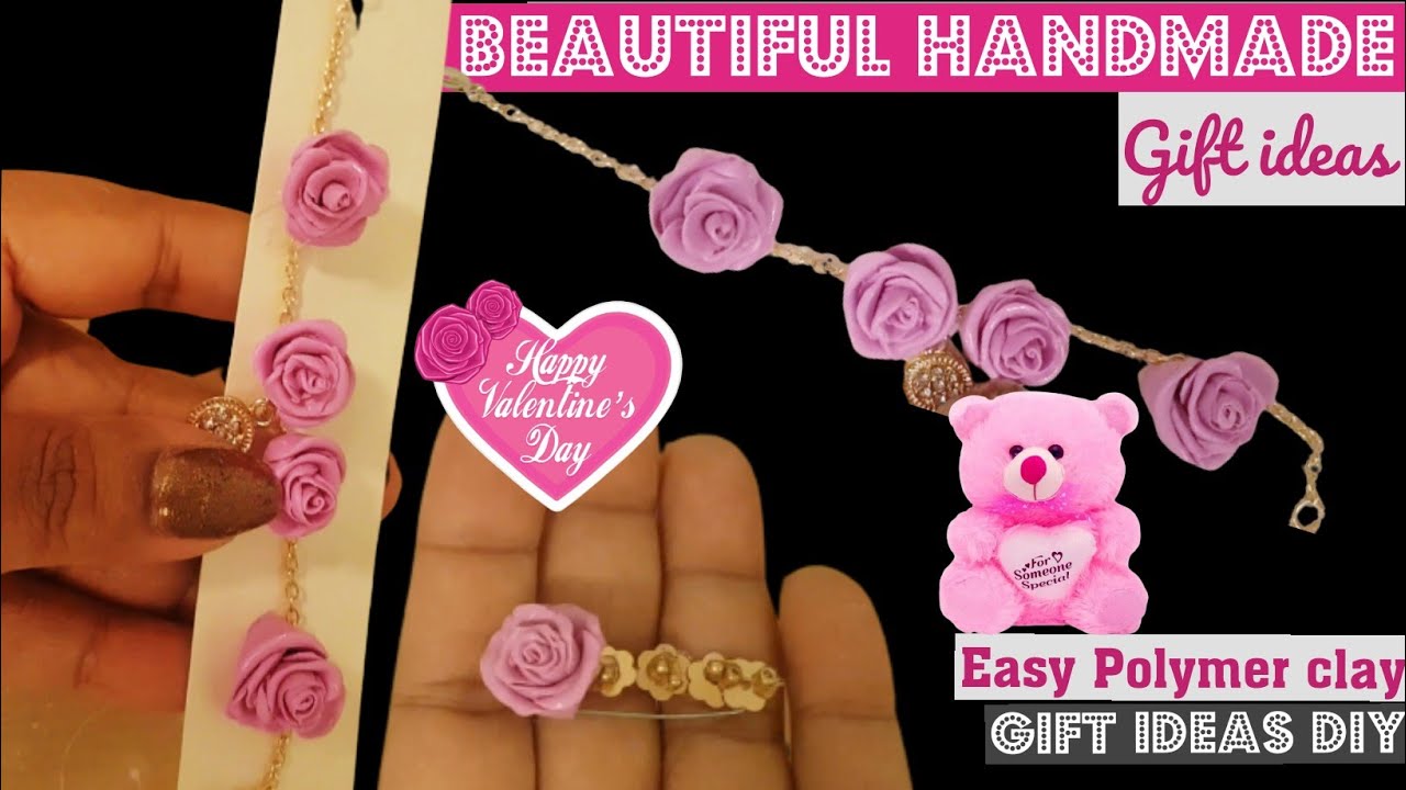 Polymer clay rose making easy/Clay rose bracelet & brooch tutorial ...