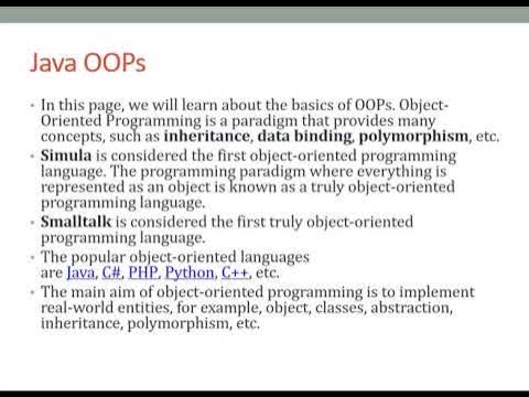 Basic of java and oops - YouTube