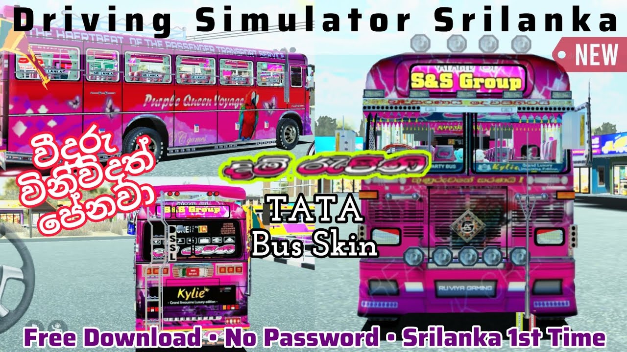 TATA BUS Skin ( දම් රැජිණි ) Dham Rajini Free Download | Driving ...