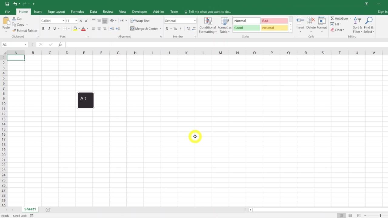 alt menu shortcut - YouTube