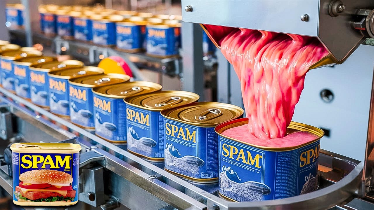 How Millions of SPAM Cans Are Made in a Factory | Canned Meat Factory ...