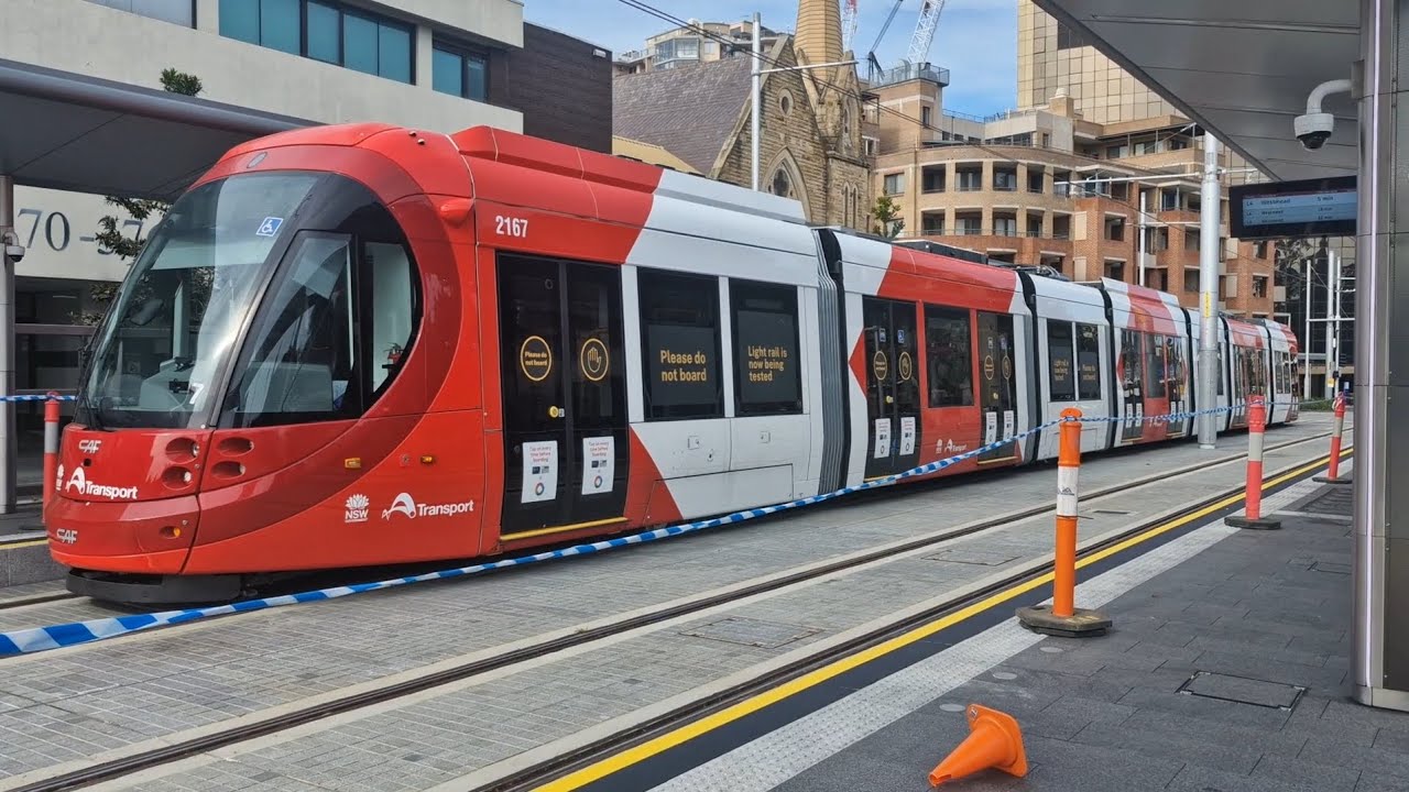 Vlog 368: Parramatta Light Rail- Tram Testing at Prince Alfred Square ...