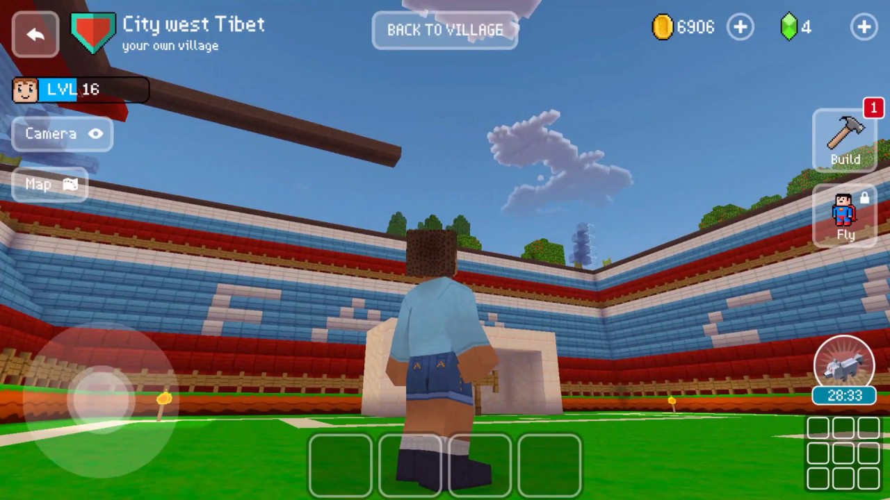 Block Craft 3D Mobile Gameplay " Roof top stadium " #2 - YouTube