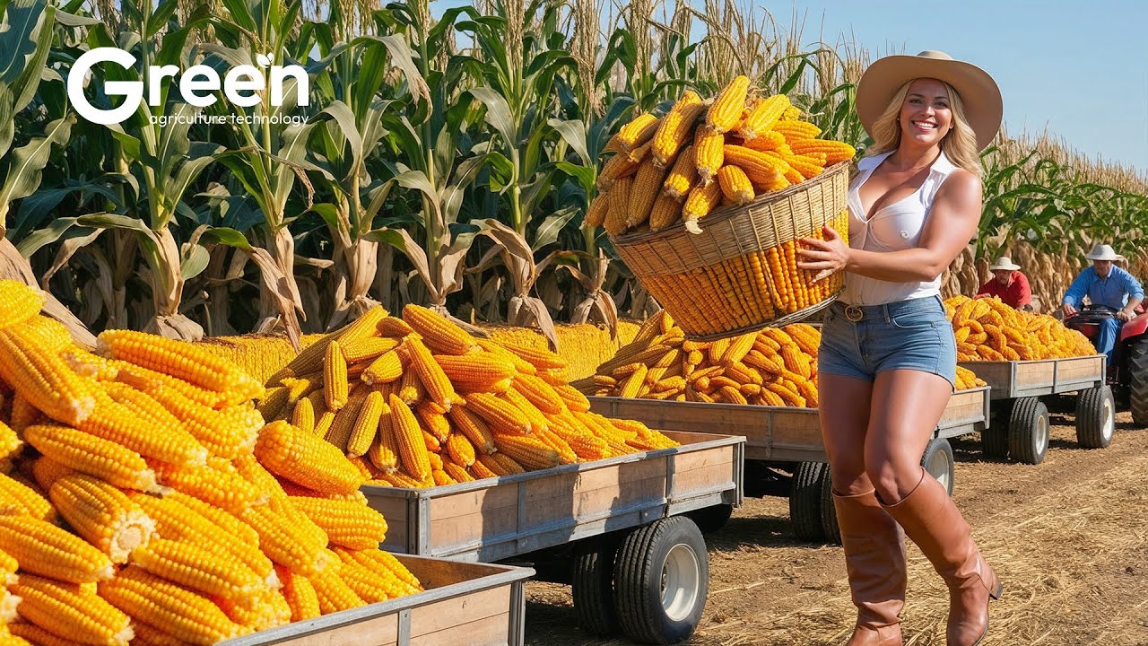 Corn Farming - Corn Harvesting & Popcorn Processing in Factory 🌽 ...