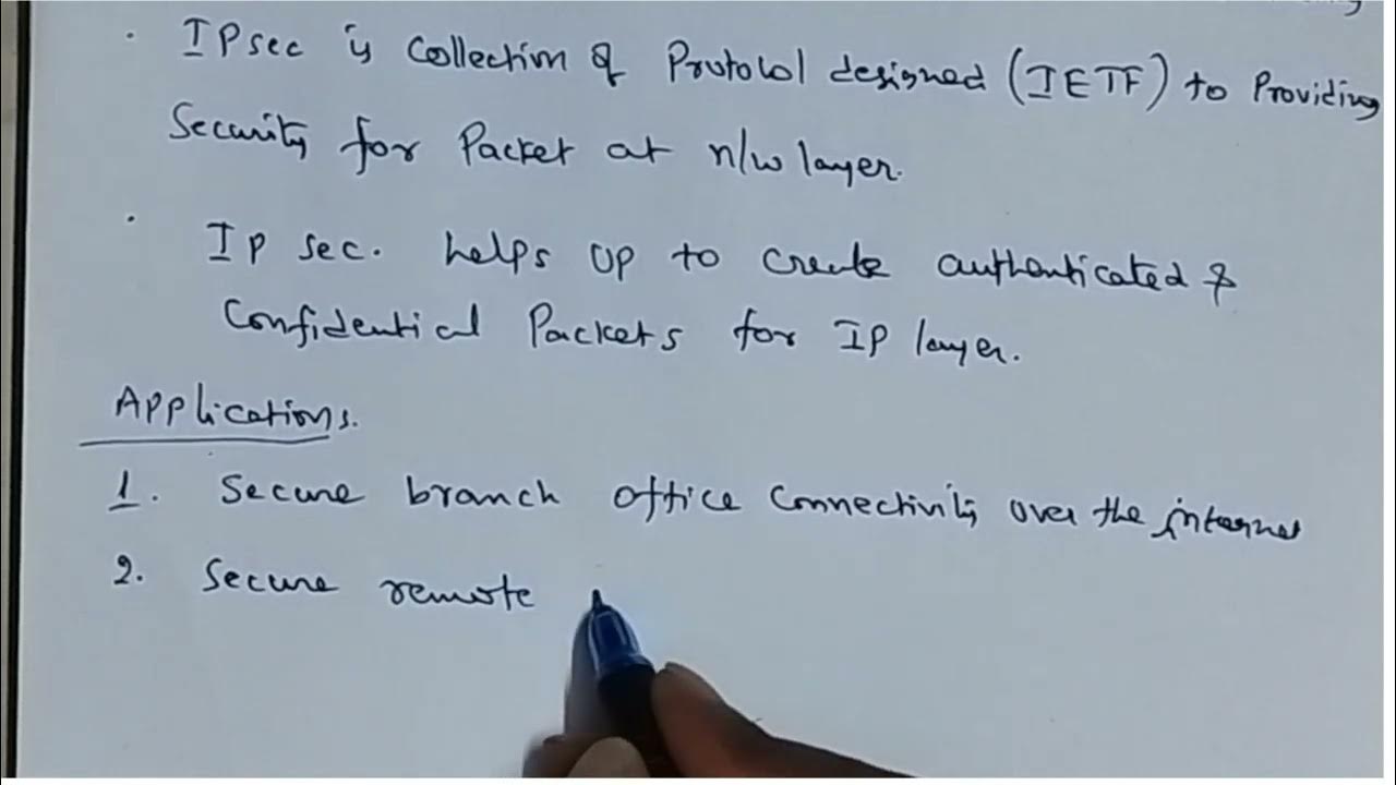 IP Security Overview - Applications of IP Security in Cryptography & Network Security # ...