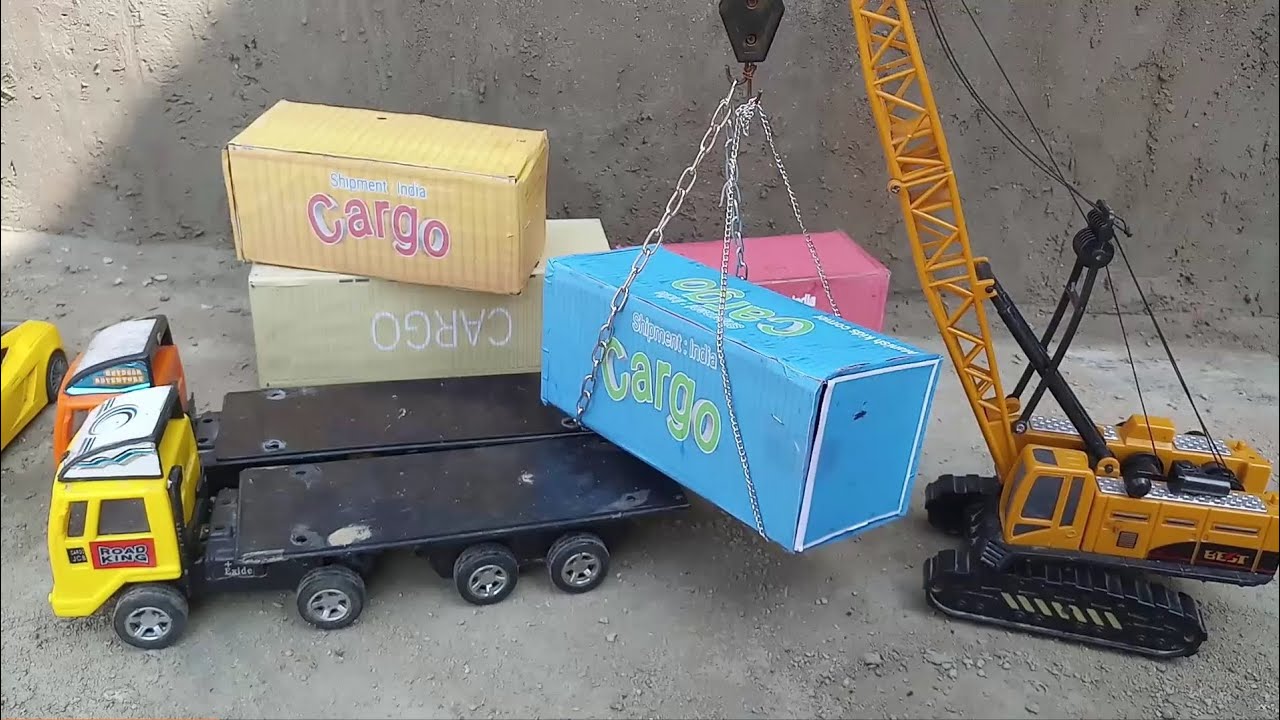 cargo container loading and shipping in big tata truck | trucks | toy ...