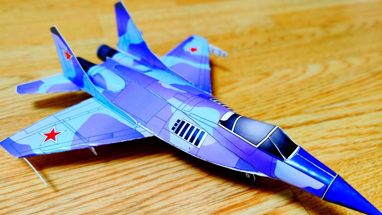 3D PAPER PLAN Fighter Mig - 29 @gravityflyingindia - YouTube
