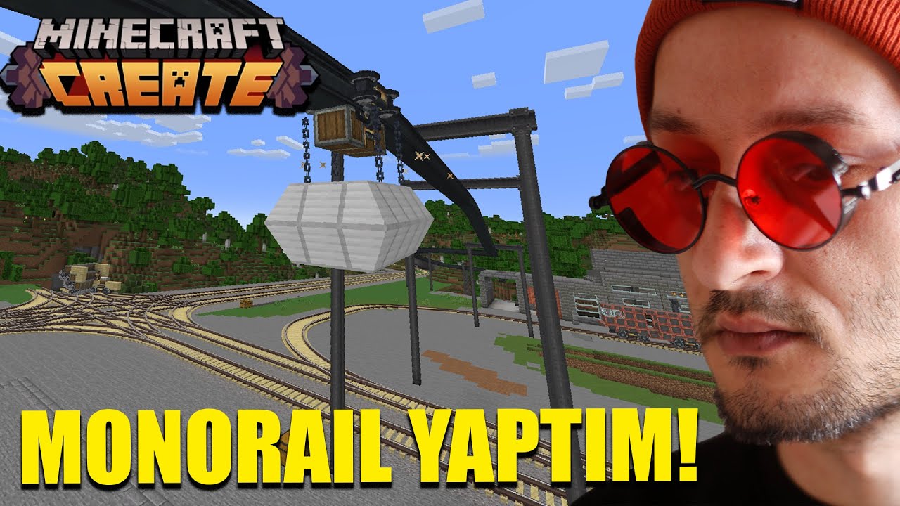 MONORAIL YAPTIM! FABRIKAMIZ BÜYÜMEYE DEVAM EDİYOR | MINECRAFT CREATE ...