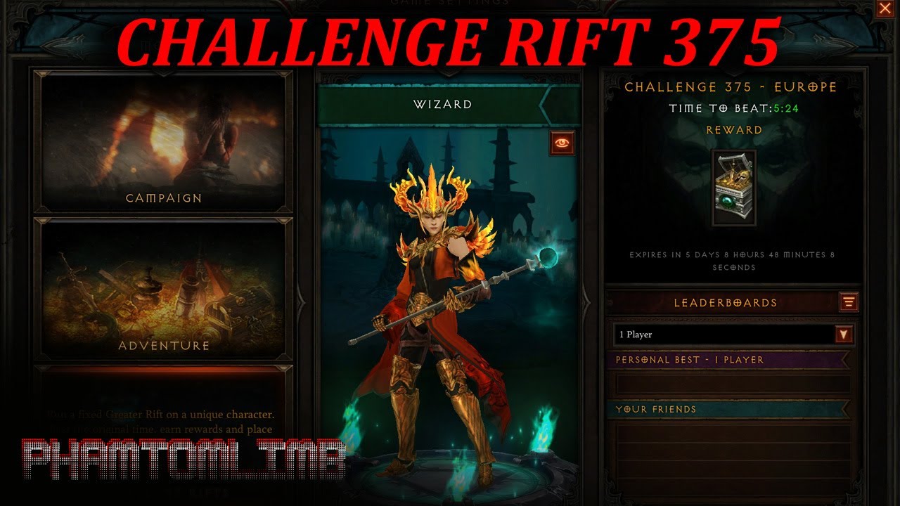 Challenge Rift 375 - EU - Disintegrate Wizard - YouTube